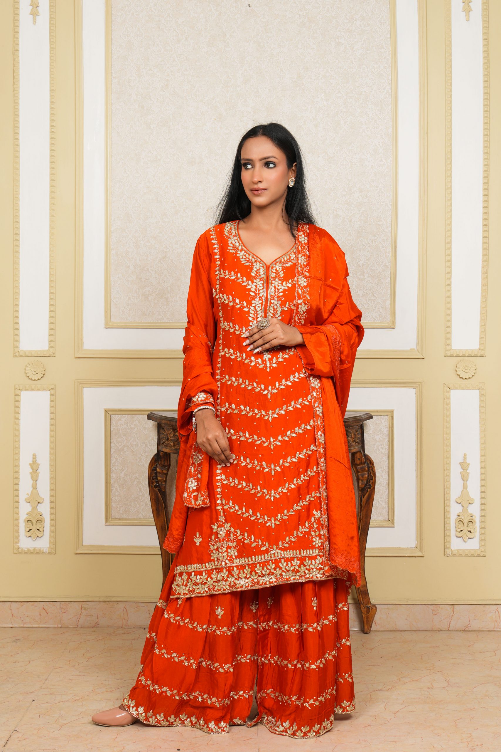 Orange Long Top Sharrara Baabul Orange Long Top Sharrara Baabul